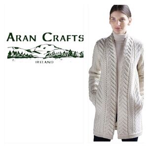 Aran Crafts | Sweaters | Aran Crafts Ireland Edge To Edge Coat Cardigan ...